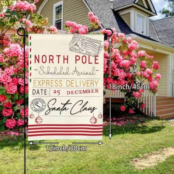 Holiday | Christmas North Pole Flag Garden House Yard Santa New | Poshmark